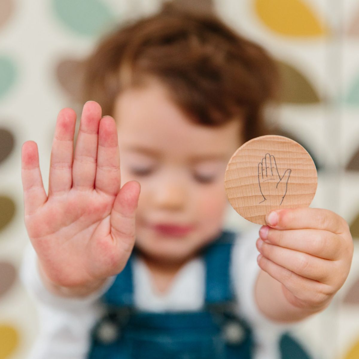 Sign language wooden disks | Freckled Frog - Lucas loves cars