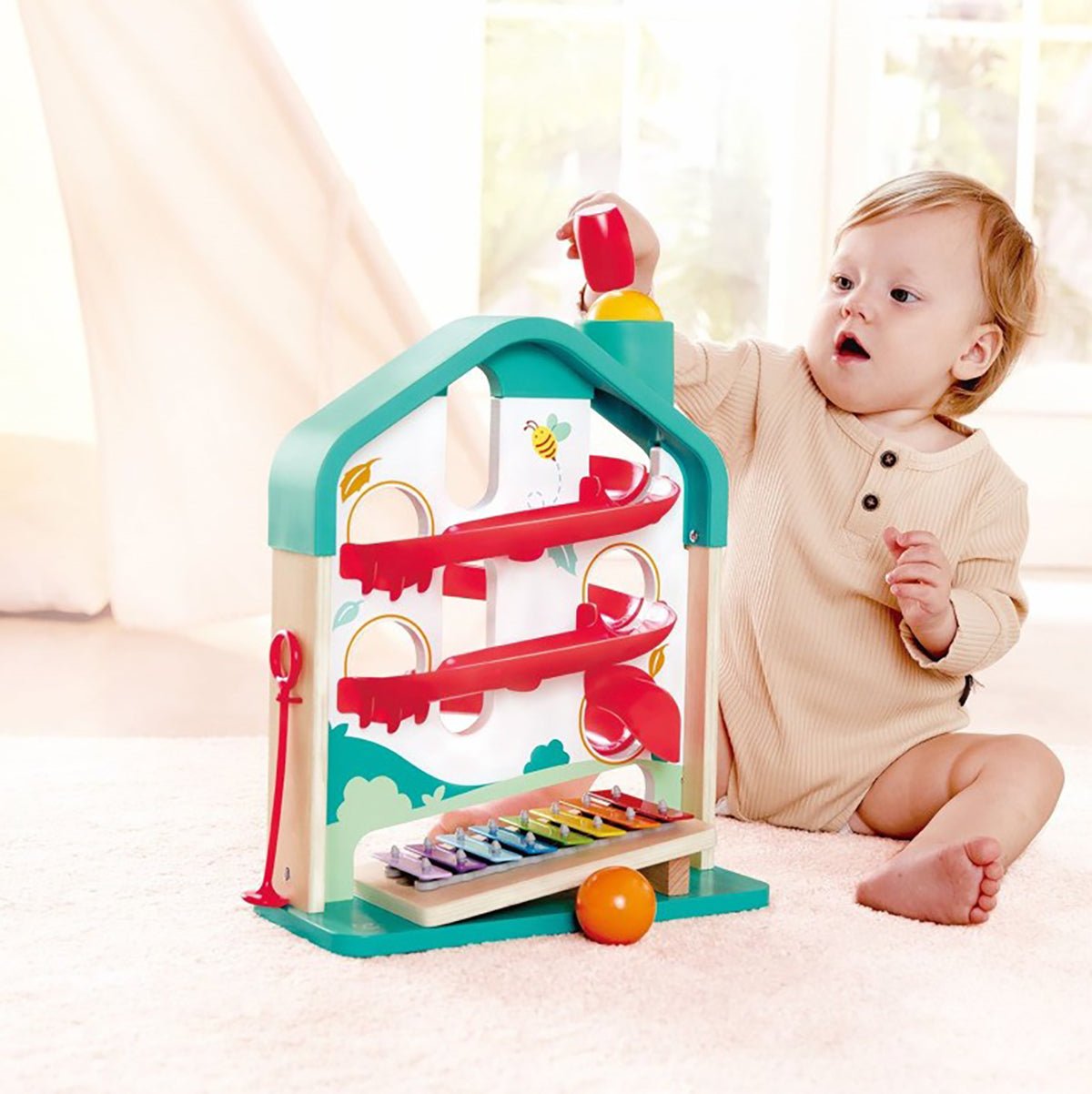Hape Melody Mansion Ball Run | Ball run for toddlers – Lucas loves cars
