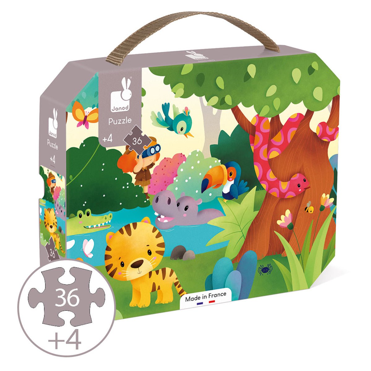 Janod Wild Animals Puzzle | Puzzle 4 yr old - Lucas loves cars