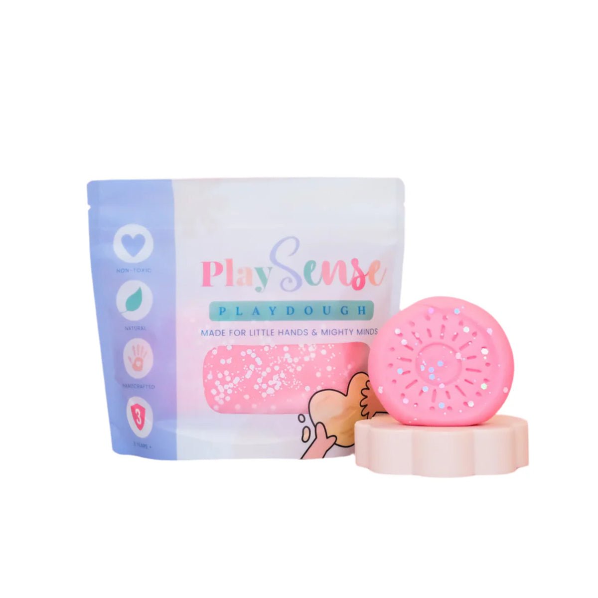 Play Sense Playdough Glitter Pink | Play Sense - Lucas loves cars