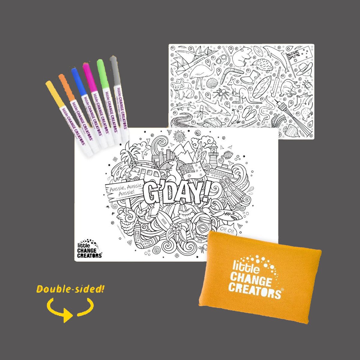 Reusable Pocket Mat G'Day – Lucas loves cars