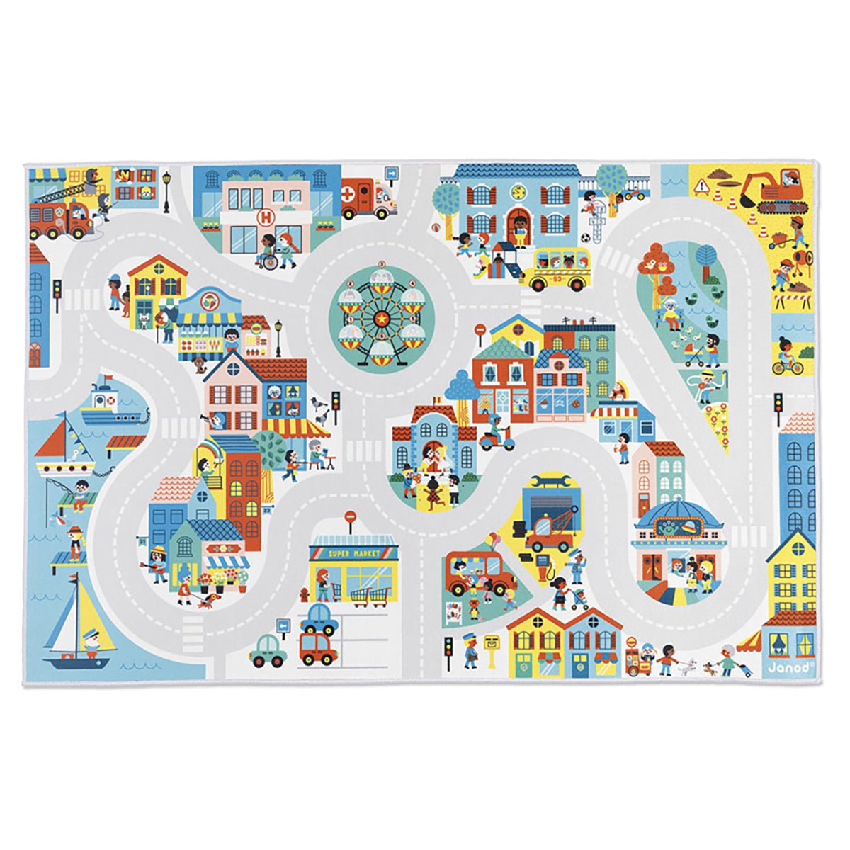 Janod City Play Mat | Janod - Lucas loves cars