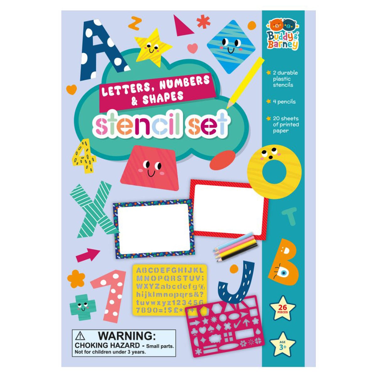 Stencils Letters Shapes & Numbers | Buddy and Barney - Lucas loves cars