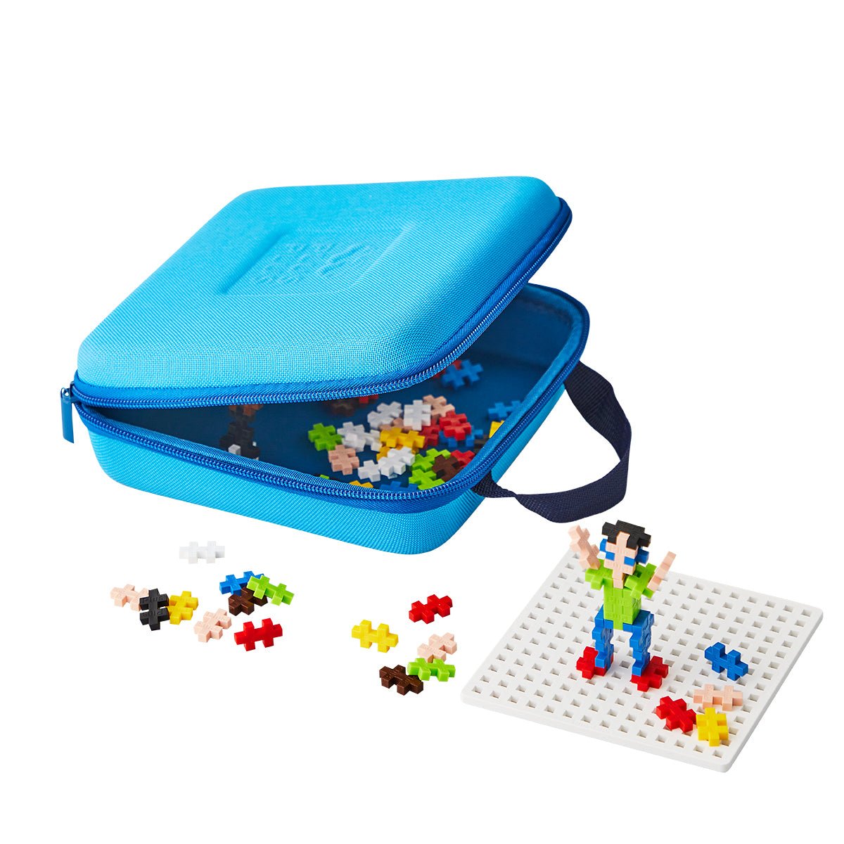 Plus Plus Travel Case Blue 100 – Lucas loves cars