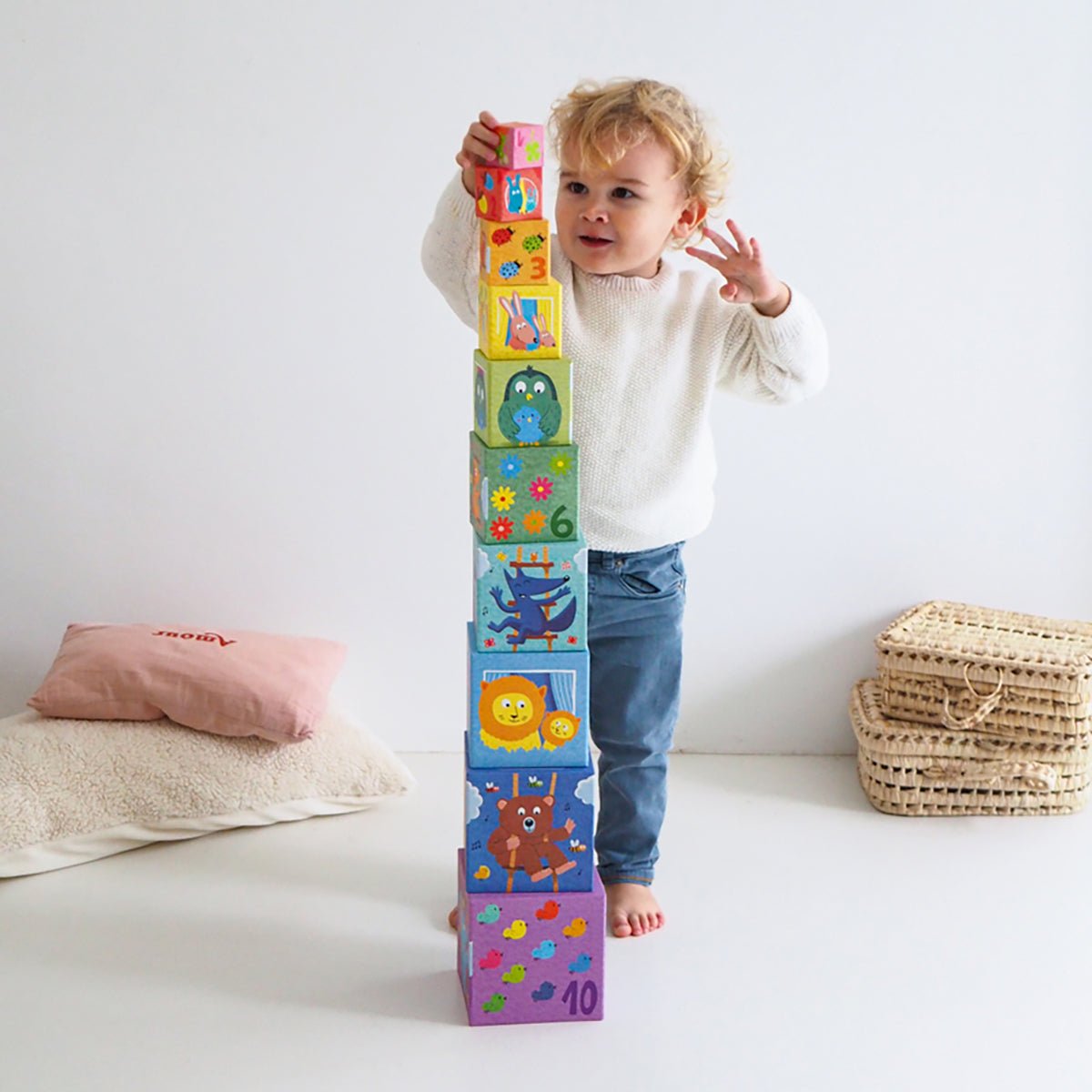 Djeco Rainbow stacking blocks | Djeco - Lucas loves cars