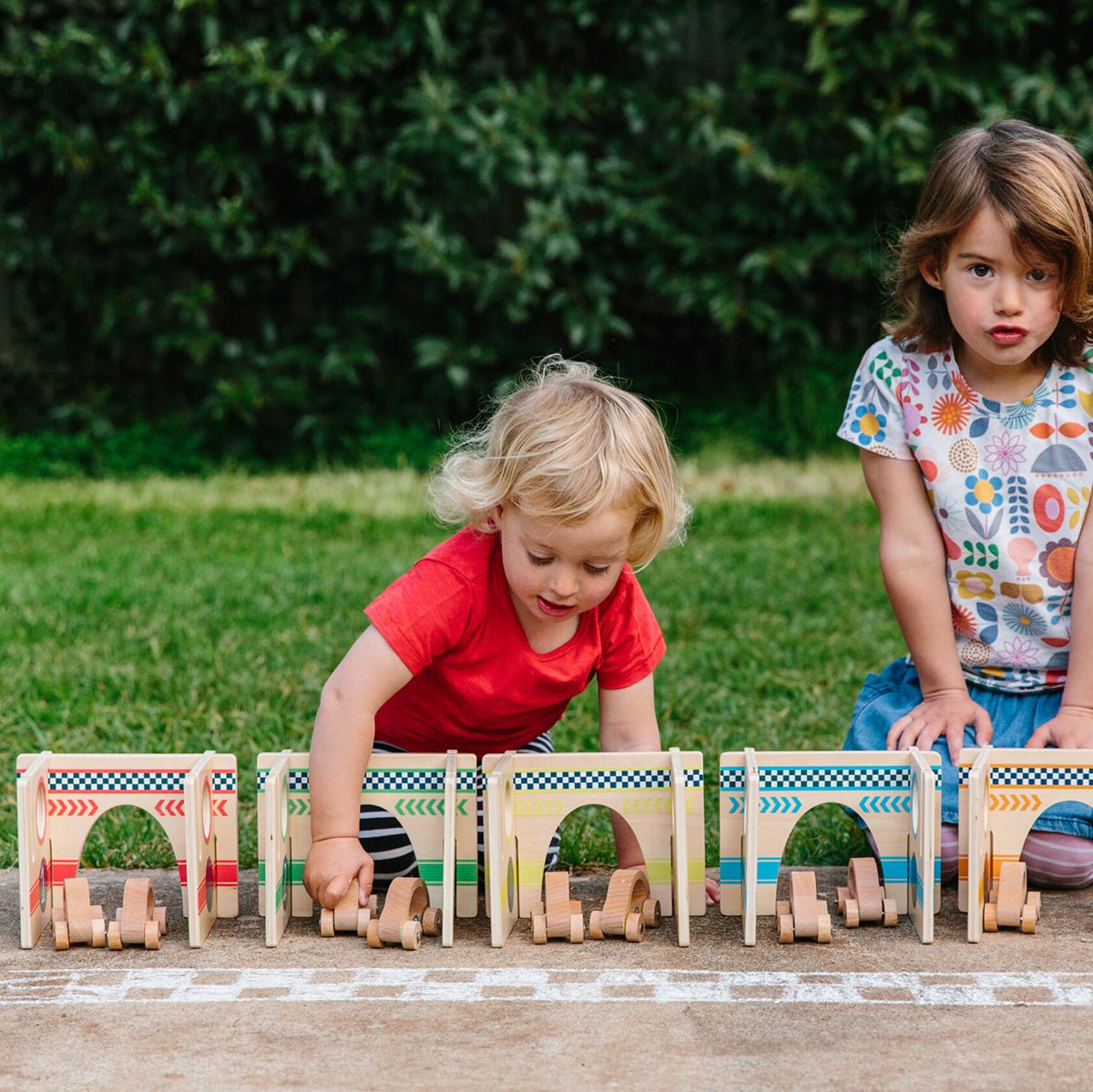 Happy Architect Raceway | Wooden Race way - Lucas loves cars