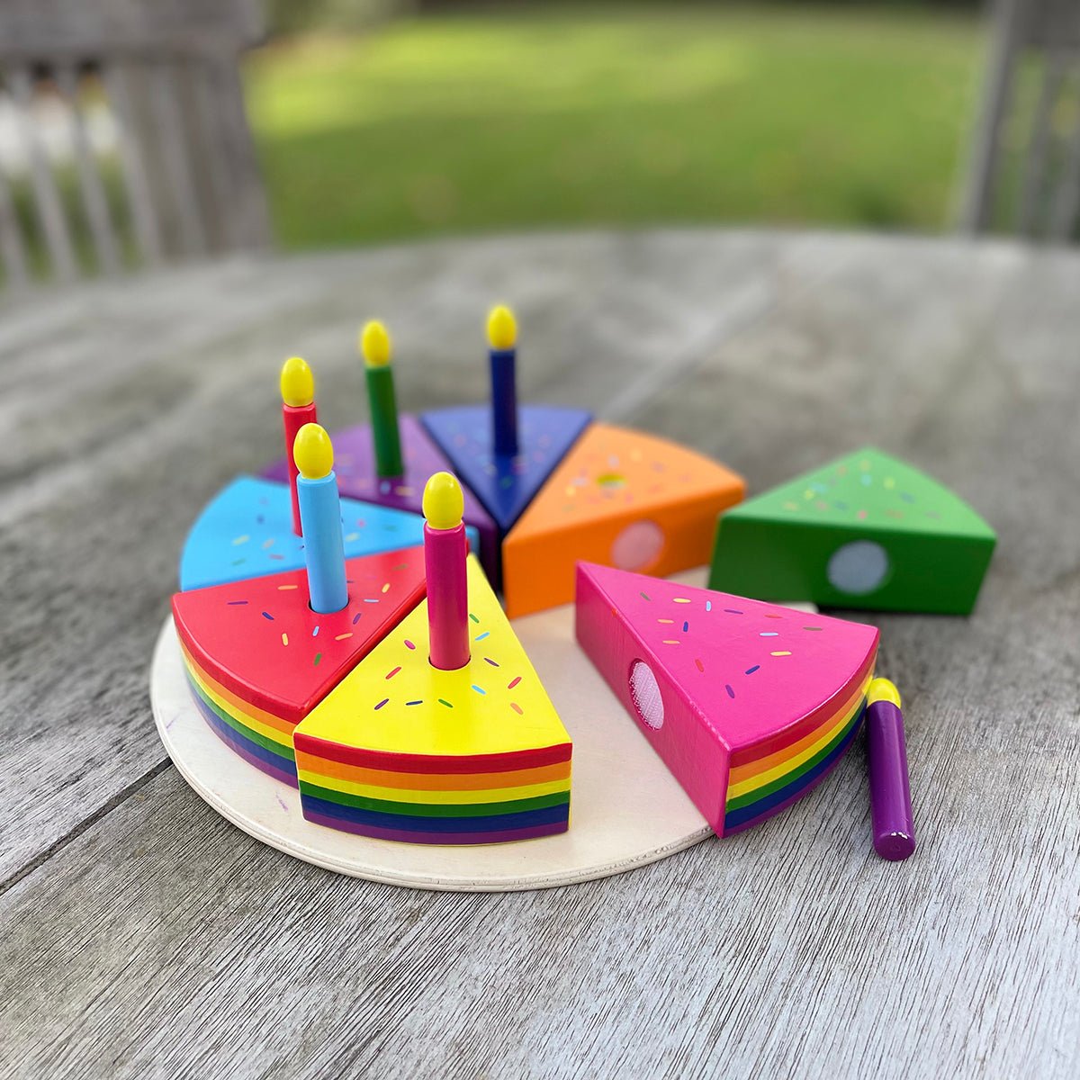 Lets Celebrate Birthday Cake | Colour wooden cake toy – Lucas loves cars