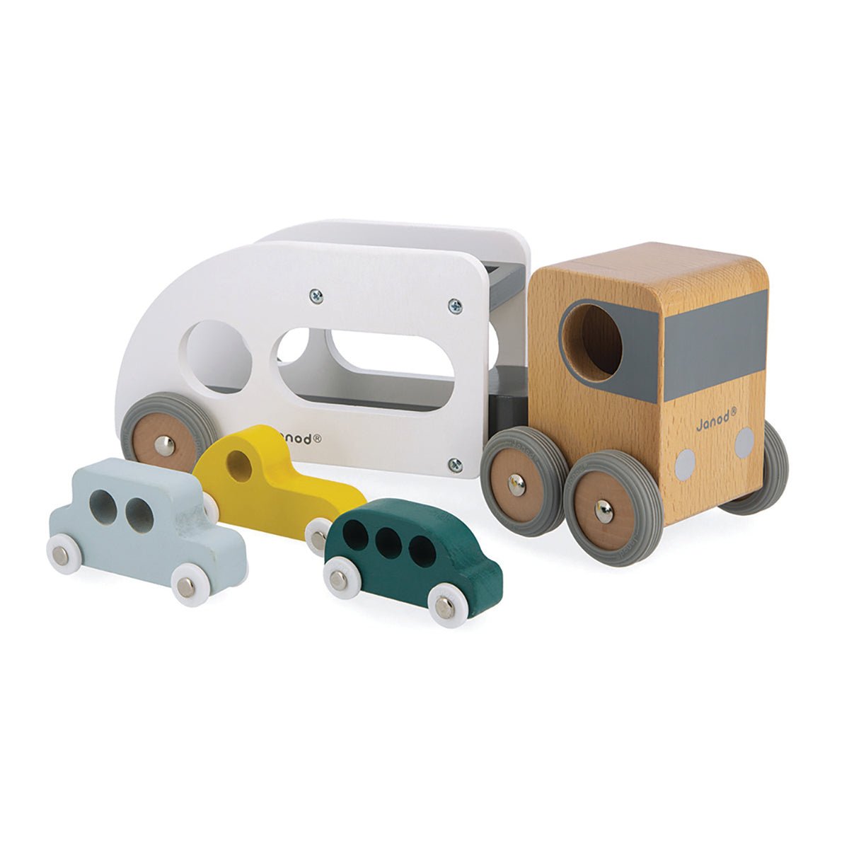 Janod Car Transporter Truck | Janod - Lucas loves cars