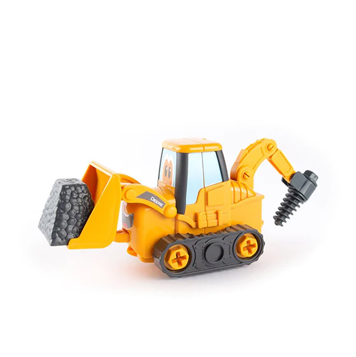 John Deere Build a Backhoe toy – Lucas loves cars