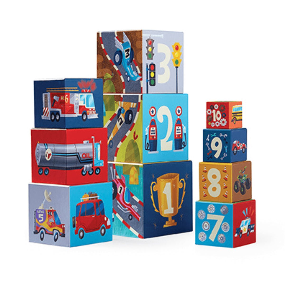 Crocodile Creek stacking blocks 123 cars – Lucas loves cars