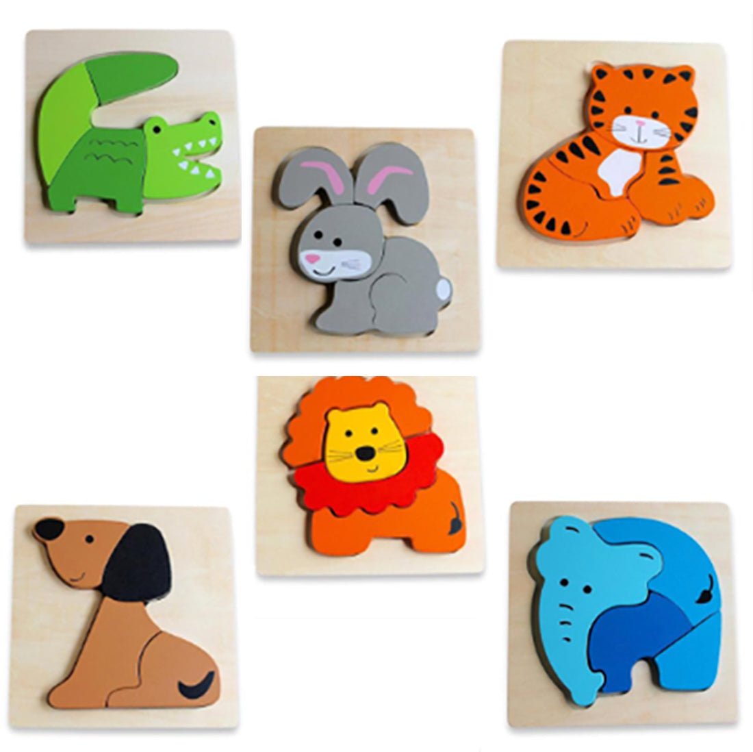 Super Chunky Wooden Animals Puzzles | Toddler wooden puzzles – Lucas ...