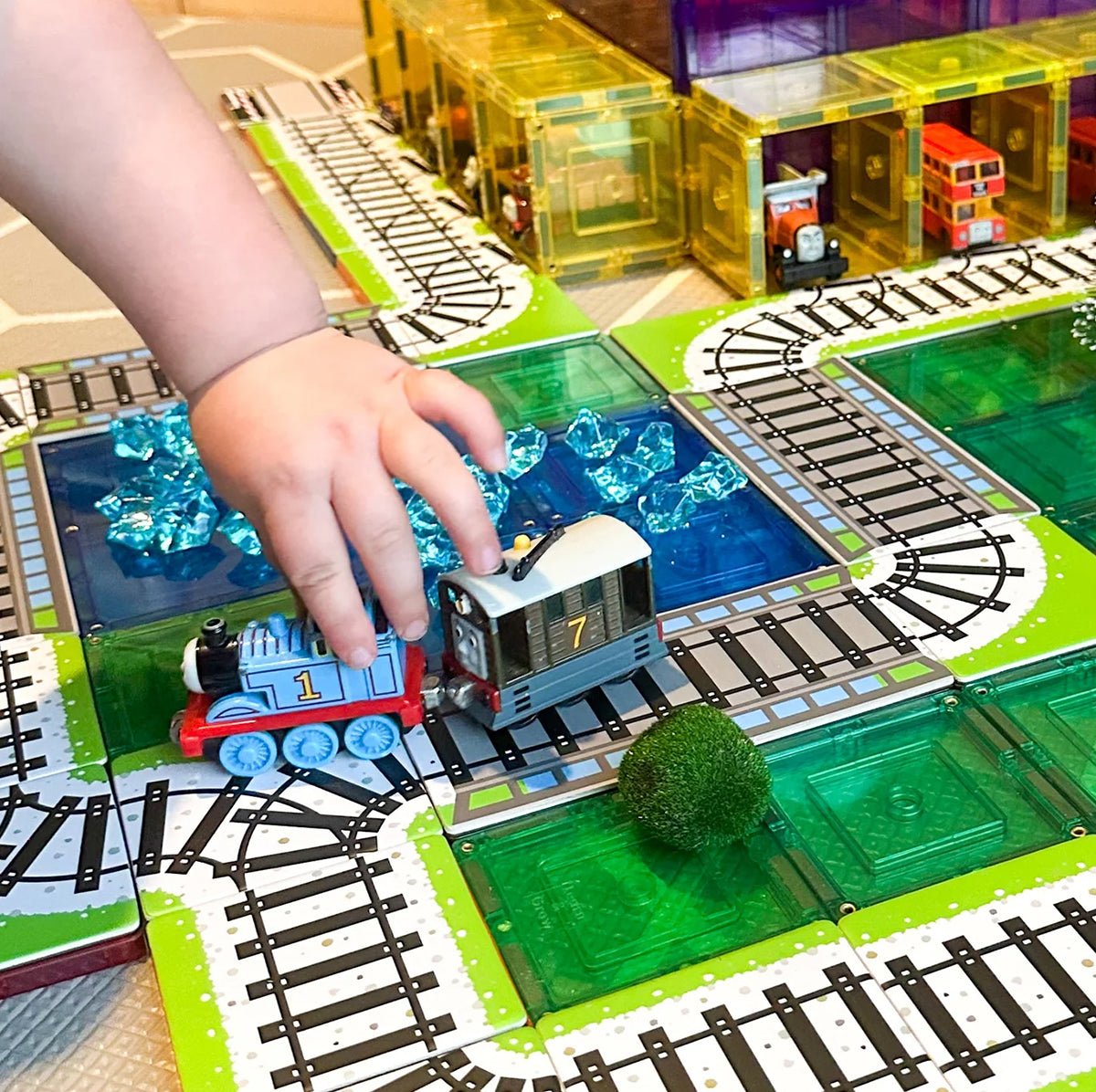 Learn and Grow Magnetic Tile Topper Train Tracks – Lucas loves cars