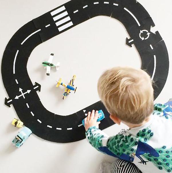 Way to play rubber roads | Waytoplay 12 piece Ringroad – Lucas loves cars